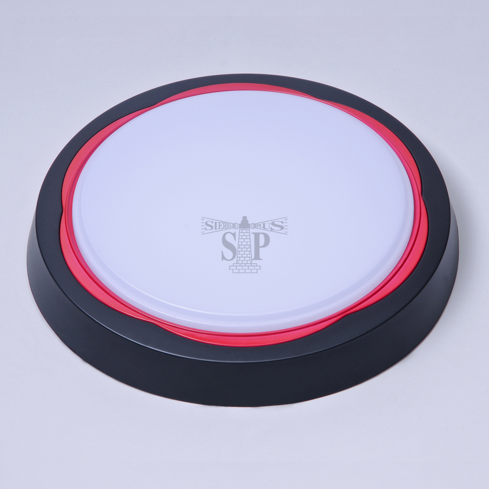 13-inch 42W Flush Mount LED Ceiling Light Round [Opal Diffuser] (Black)